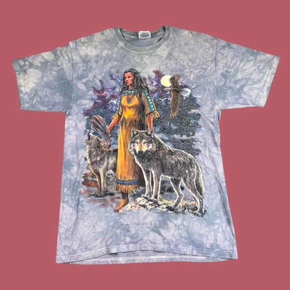 American Vintage | Shirts | Vintage 9s Native American Aop Tshirt | Poshmark